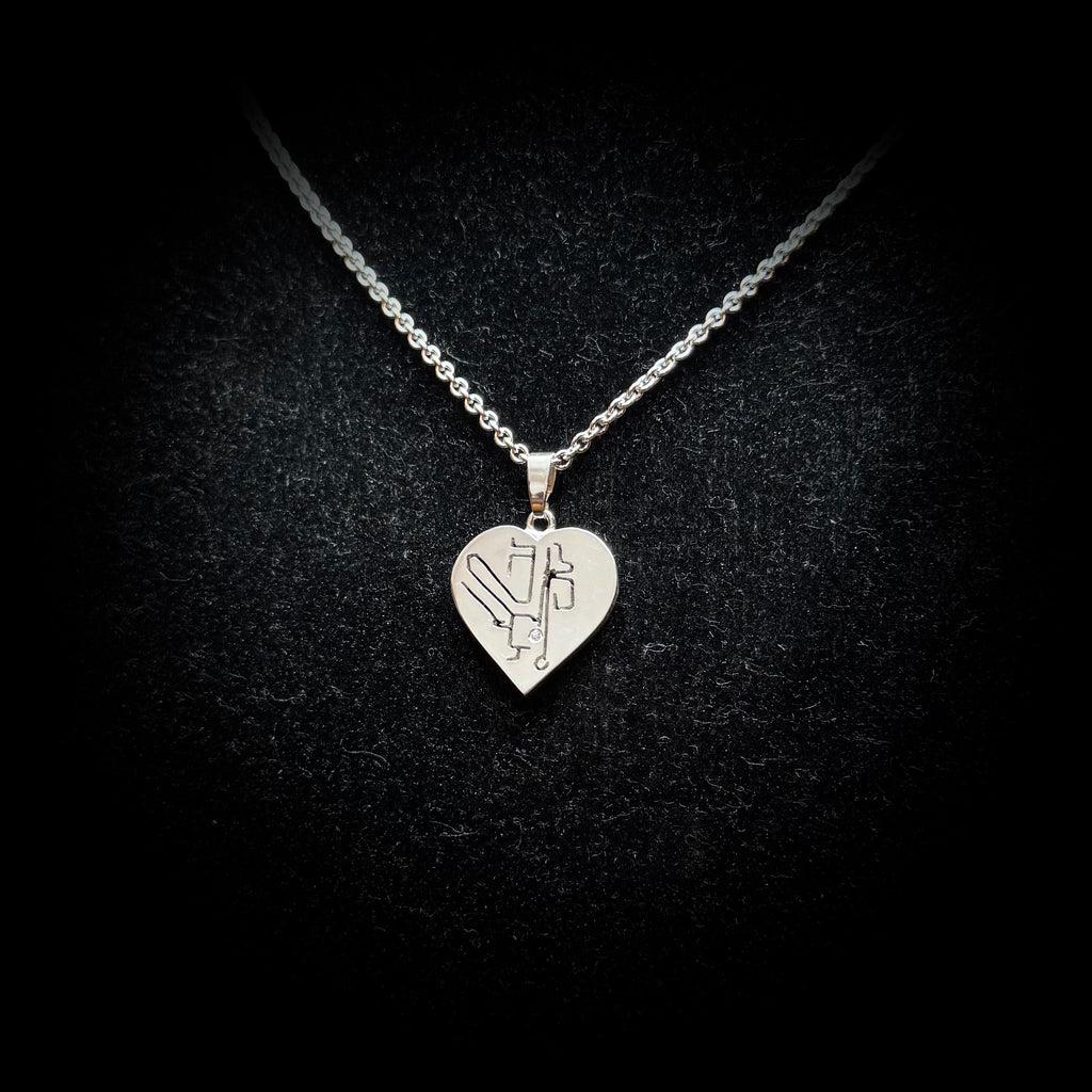 Heart Shaped GPS pendant in gold or silver – chastity-shop