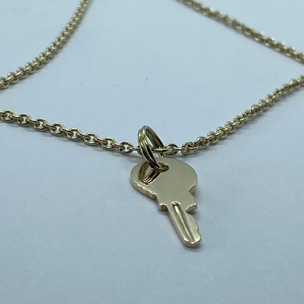 14 carat gold anklet with symbolic key | chastity | chastity shop ...
